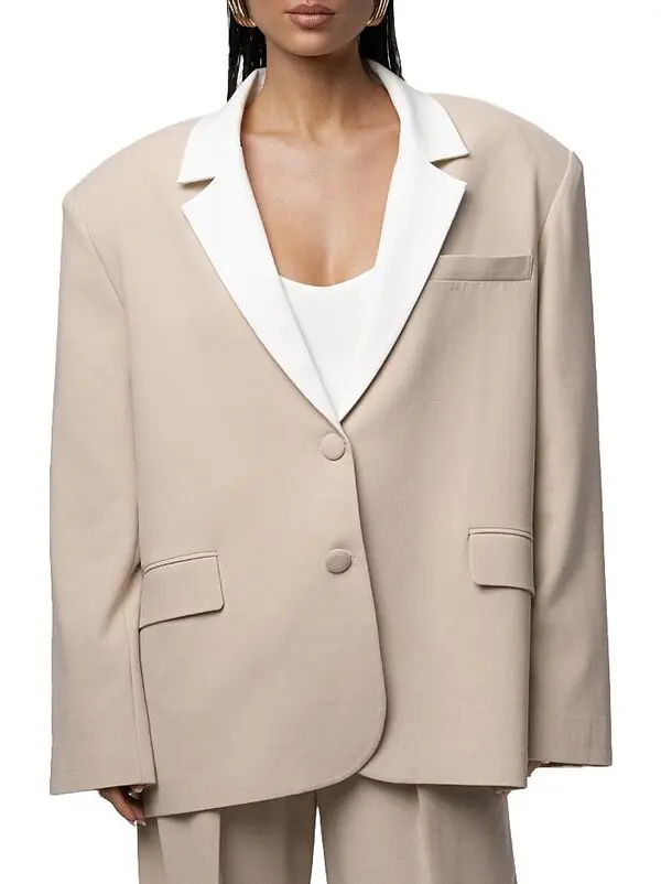 JLUXLABEL Command Oversized Blazer - Beige