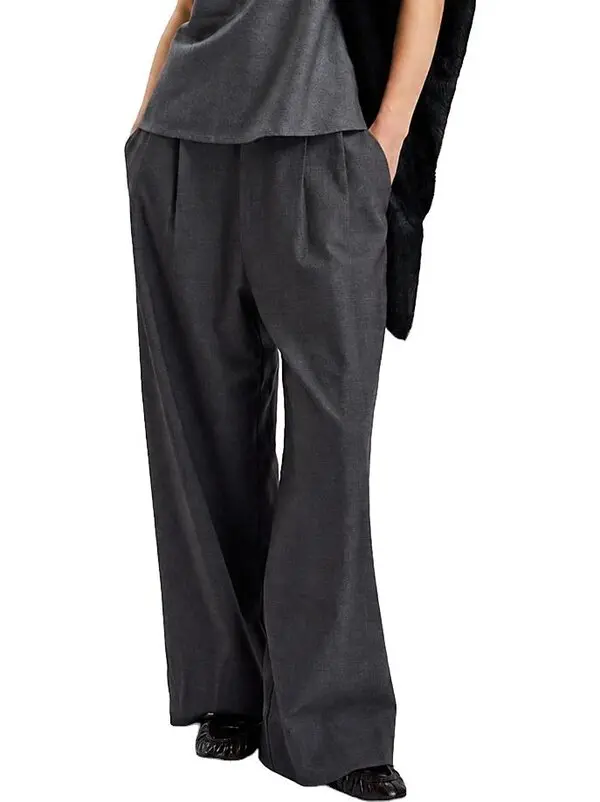 MOTHER OF ALL Hedi Wide Leg Trousers - Dark Grey