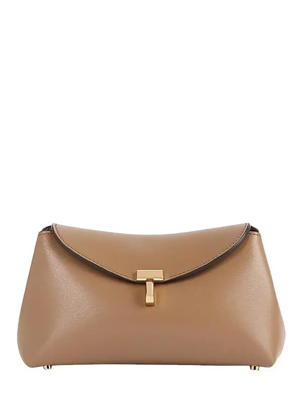 TOTEME Mini T Lock Clutch - Camel