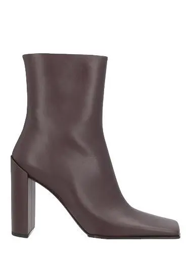 Alaïa Chocolate Leather Ankle Boots - Brown