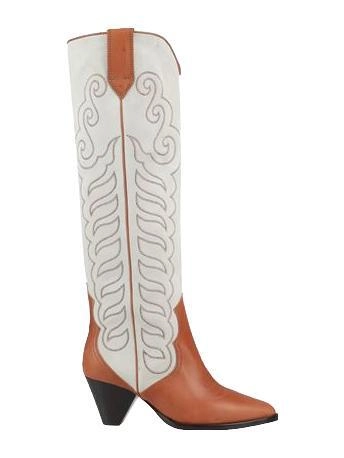 Isabel Marant Étoile Calfskin And Cow Leather Cowboy Boots - Tan