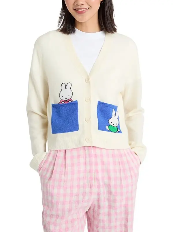 Chinti & Parker Wool-cashmere Miffy Pocket Cardigan - Cream