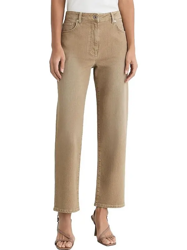 REISS Petites Selin Straight Leg Jeans - Neutral