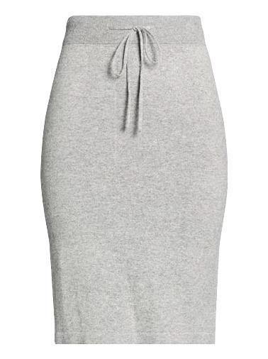 CASHMERE COMPANY Light Wool And Cashmere Midi Skirt - Grey