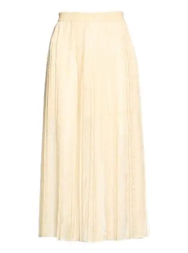 SEVENTY VENEZIA Pleated Midi Skirt - Yellow