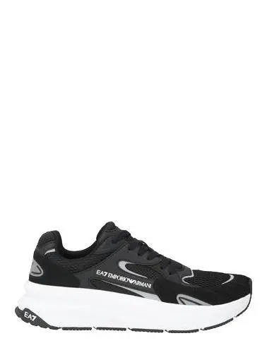 EA7 Polyester And Polyurethane Chunky Sneakers - Black
