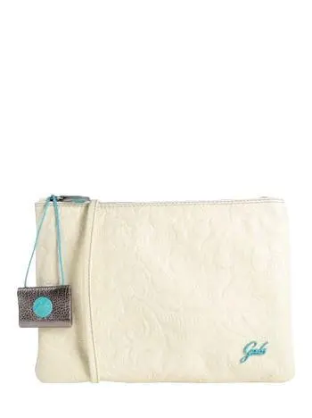 GABS Pastel Textured Calfskin Crossbody Bag With Appliqués And Studs - Yellow