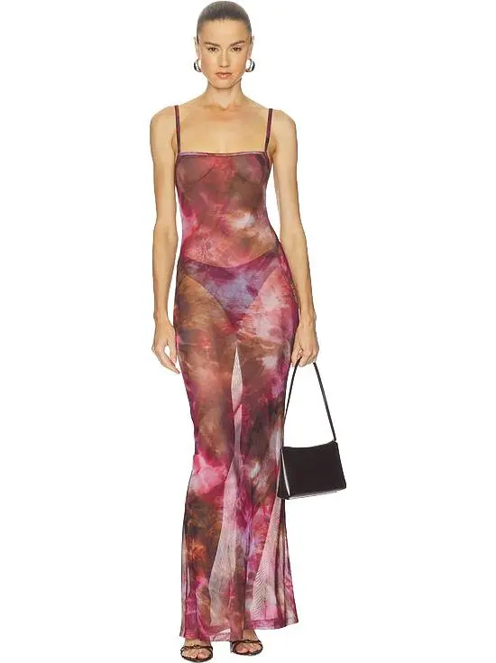 ZHIVAGO Maiano Slip Maxi Dress - Mottled Ink