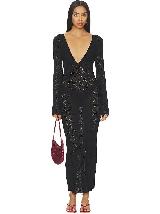 MORE TO COME Dylan Maxi Dress - Black