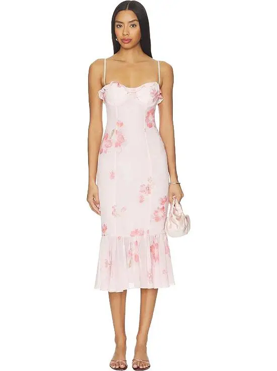 Majorelle Jules Midi Dress - Pink Multi