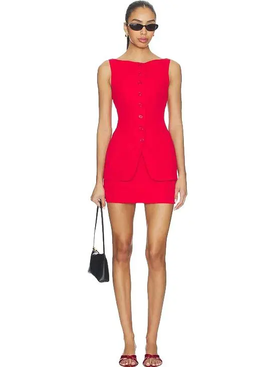 ALL THE WAYS Moxie Skirt Set - Red