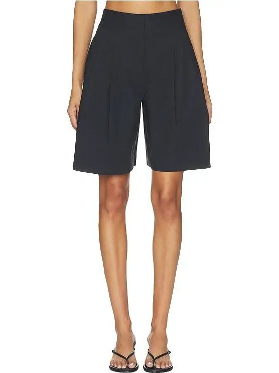 Proenza Schouler White Label Tailored Pleated Shorts - Black