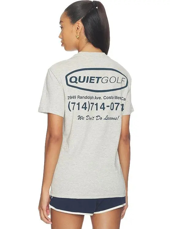 QUIET GOLF Pro Shop T-shirt In Grey - Ash