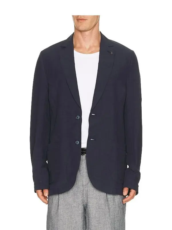 DISTRETTO12 Certo Blazer In Navy - Blue