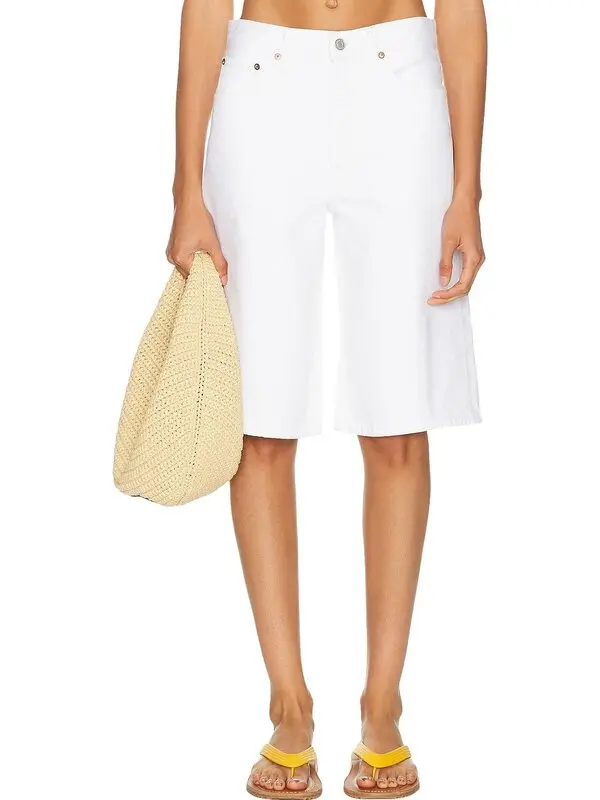 AGOLDE Ramona Knee Length Shorts - Marshmallow