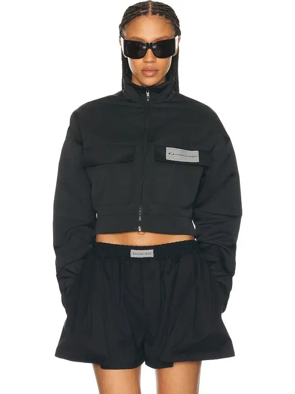 Balenciaga Cropped Jacket - Black