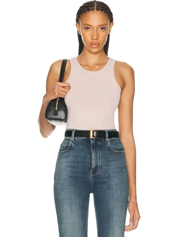 Balenciaga Racer Back Tank Top - Dusty Pink