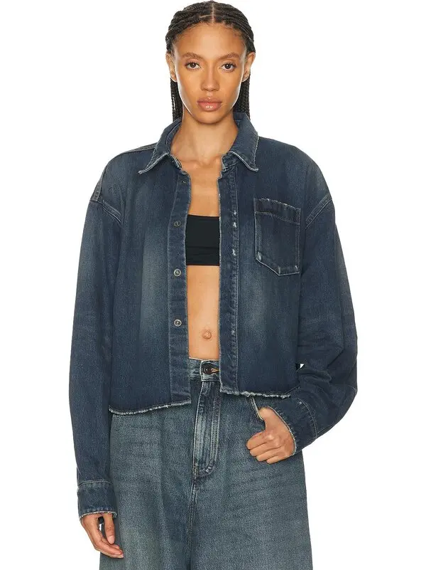 Balenciaga Classic Denim Shirt - Dark Ocean