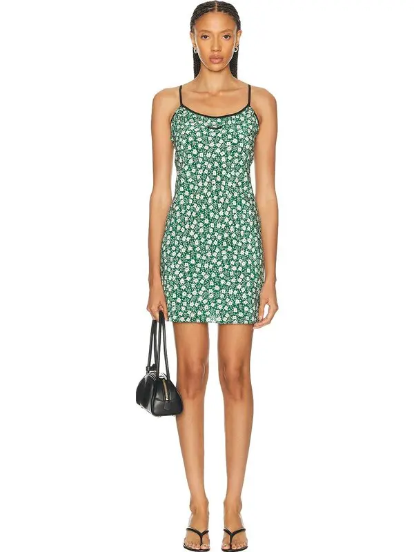 Miu Miu Fiore Dress - Verde & Bianco