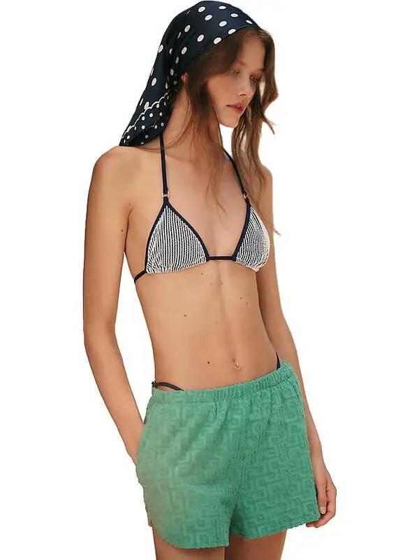 CELANDINE Terry Pull-on Shorts - Green