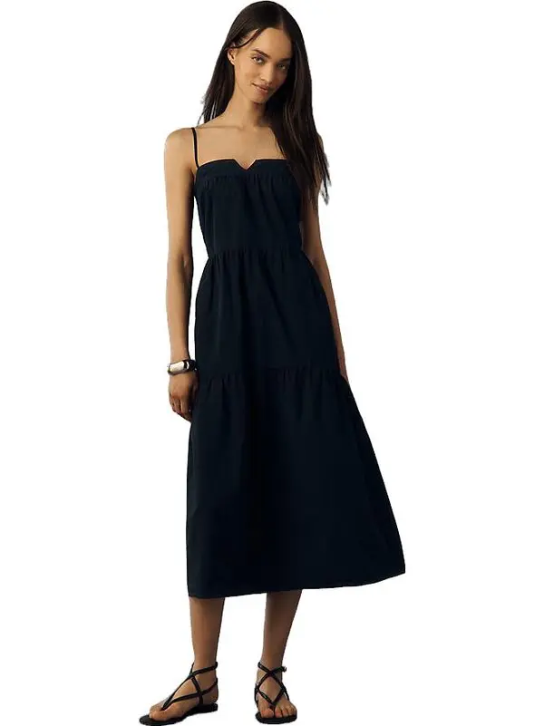 NATION LOS ANGELES Meadow Midi Dress - Navy