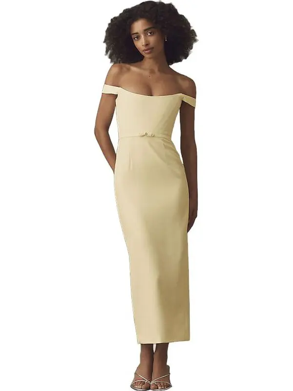 SAU LEE Robyn Maxi Dress - Pale Yellow