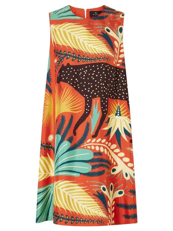Etro Printed Silk Mini Dress - Multi