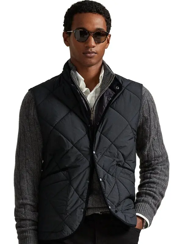Ralph Lauren Hurston Quilted Utility Vest - Polo Black