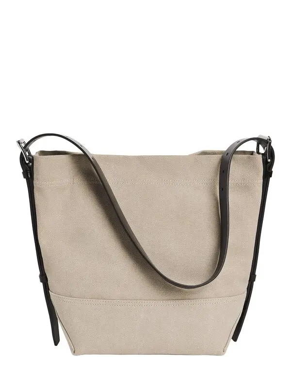 LEMAIRE Small Canvas Belted Tote Bag - Ivory