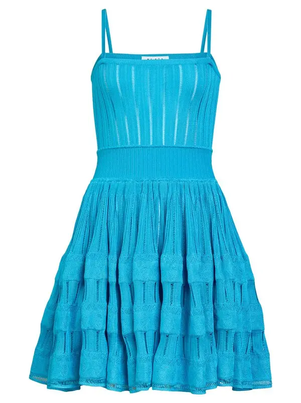 Alaïa Crinoline Mini Dress - Turquoise