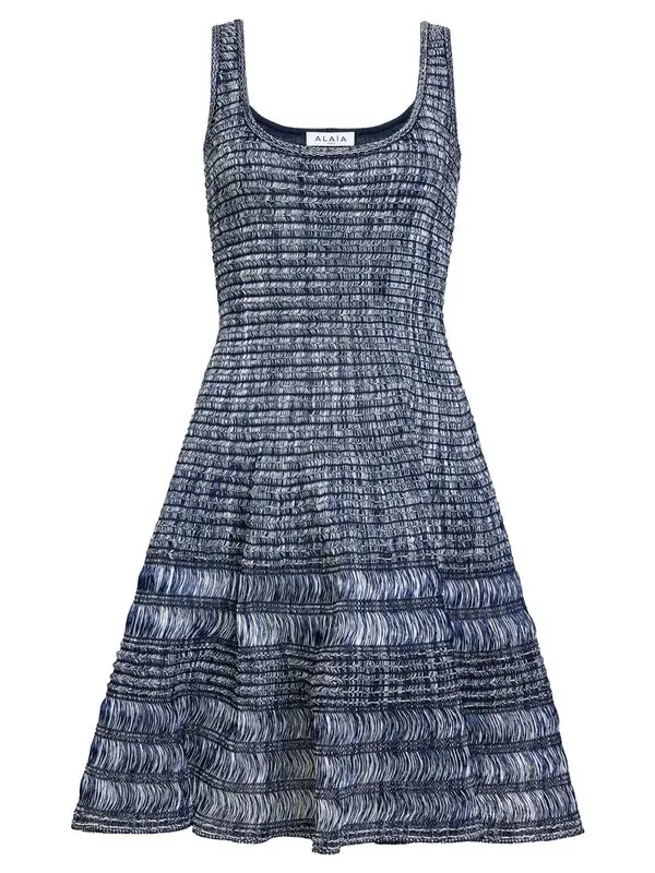 Alaïa Raffia Crochet Mini Dress - White
