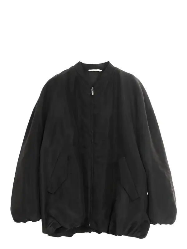 Valentino Garavani 2000s Silk Bomber Jacket - Black