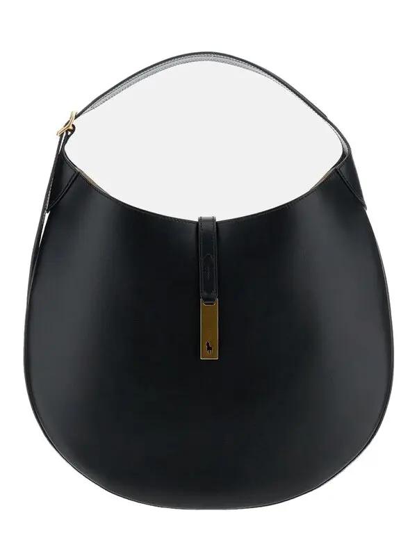 Polo Ralph Lauren Calf Leather Shoulder Bag - Nero