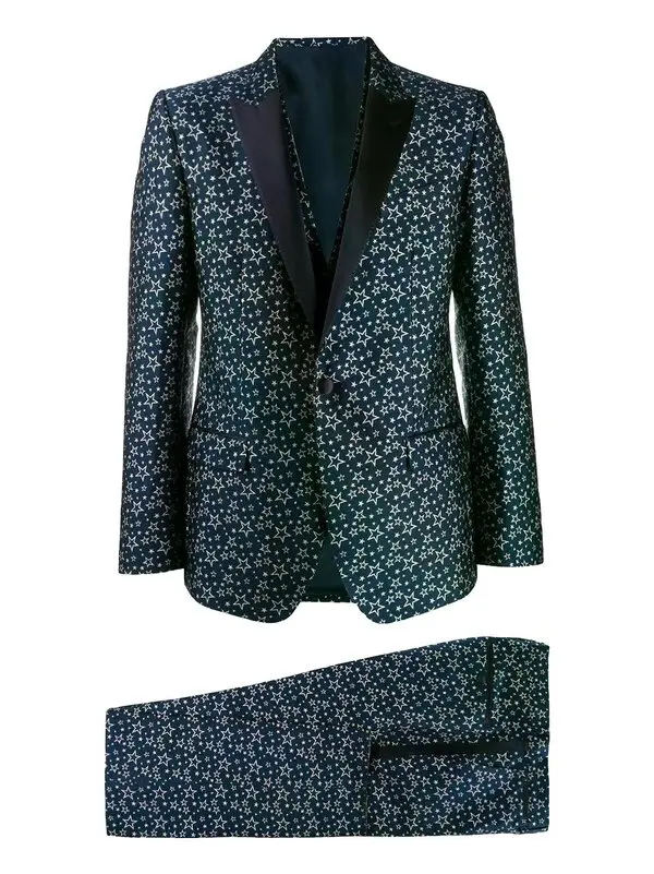 Dolce & Gabbana Star Jacquard Suit - Blue