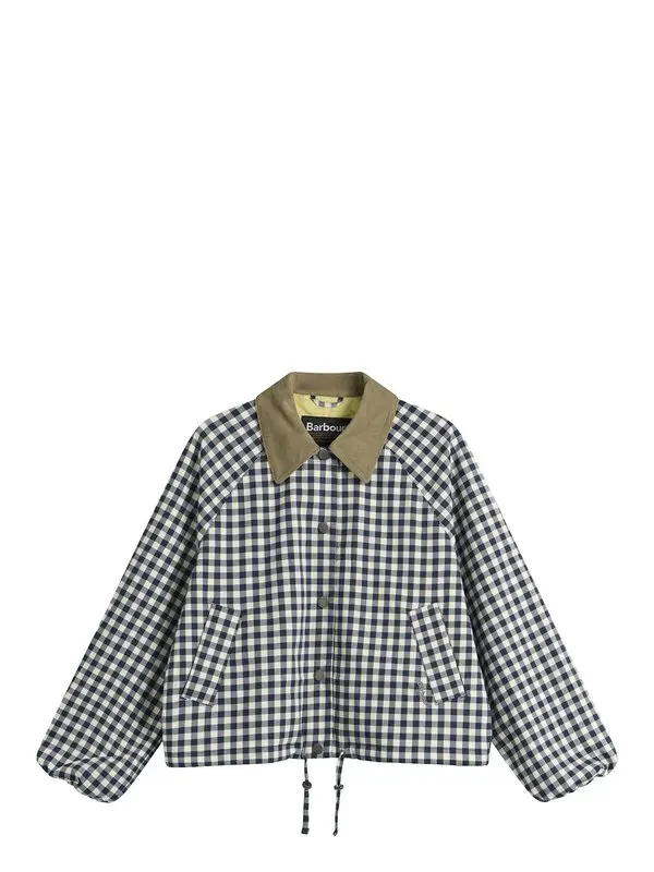 Barbour Ovingham Casual Jacket - Gingham Navy/neutral