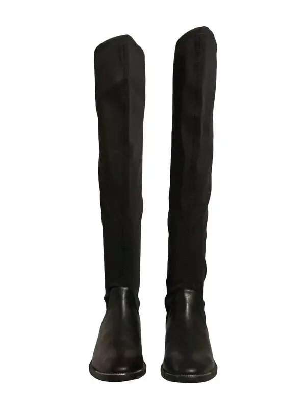 MY TWIN Rhinestone-embellished Over-the-knee Boots - Black