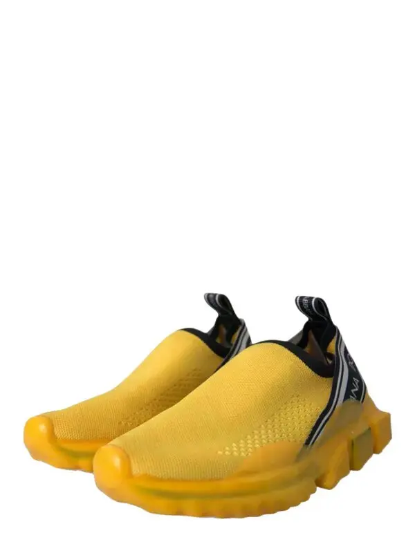 Dolce & Gabbana Sorrento Knitted Slip-on Sneakers - Yellow