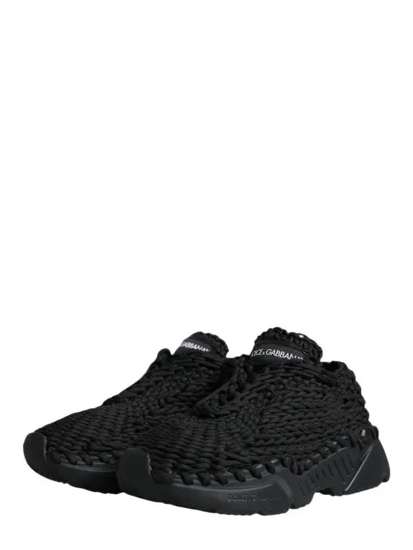 Dolce & Gabbana Daymaster Knitted Sneakers - Black