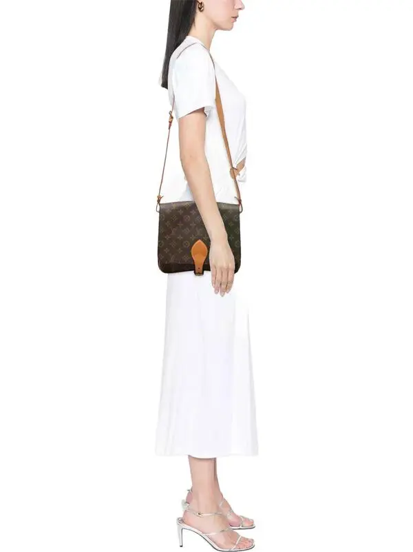 LOUIS VUITTON Monogram Cartouchiere Gm Crossbody Bag - Brown