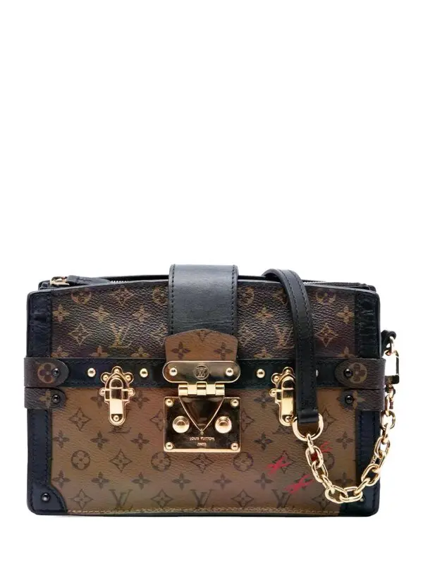 LOUIS VUITTON Monogram Reverse Trunk Clutch Crossbody Bag - Brown