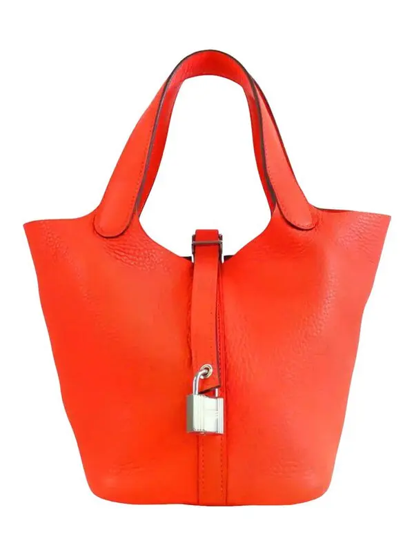 Hermès Clemence Picotin Lock 18 Handbag - Orange
