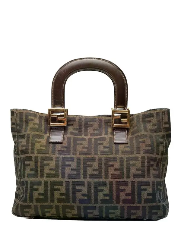 Fendi Small Zucca Canvas Twins Tote Bag - Brown