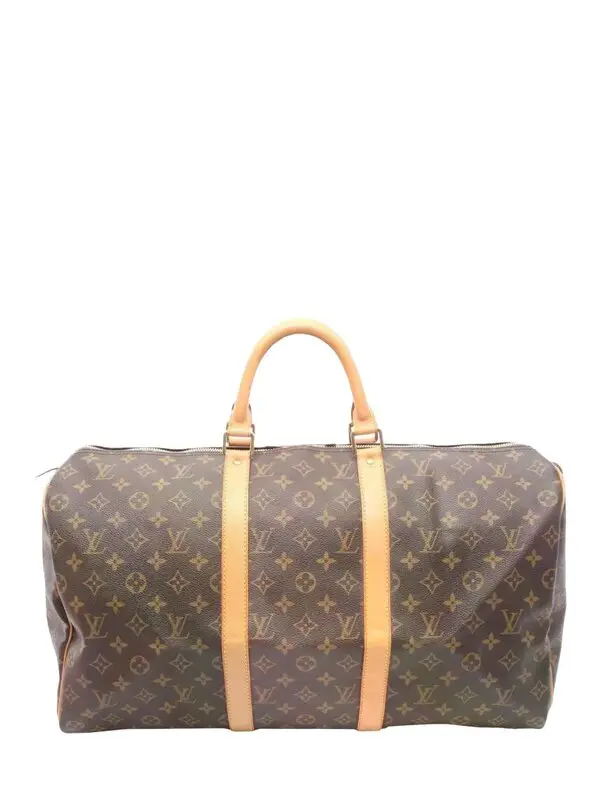 LOUIS VUITTON Keepall 50 Monogram Travel Bag - Brown