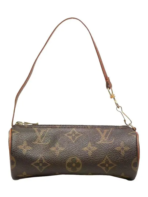 LOUIS VUITTON Monogram Papillon Pochette Handbag - Brown