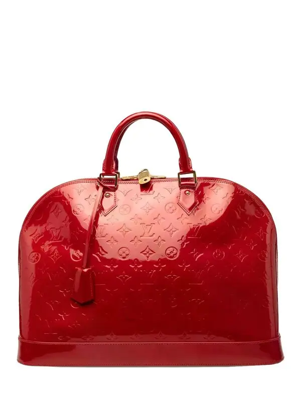 LOUIS VUITTON Monogram Vernis Alma Gm Handbag - Red
