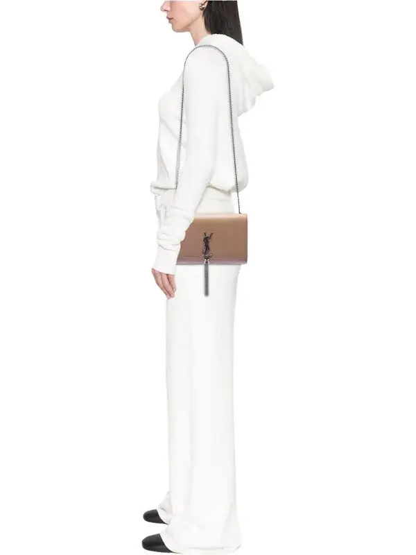Saint Laurent Medium Classic Monogram Kate Tassel Crossbody Bag - Brown