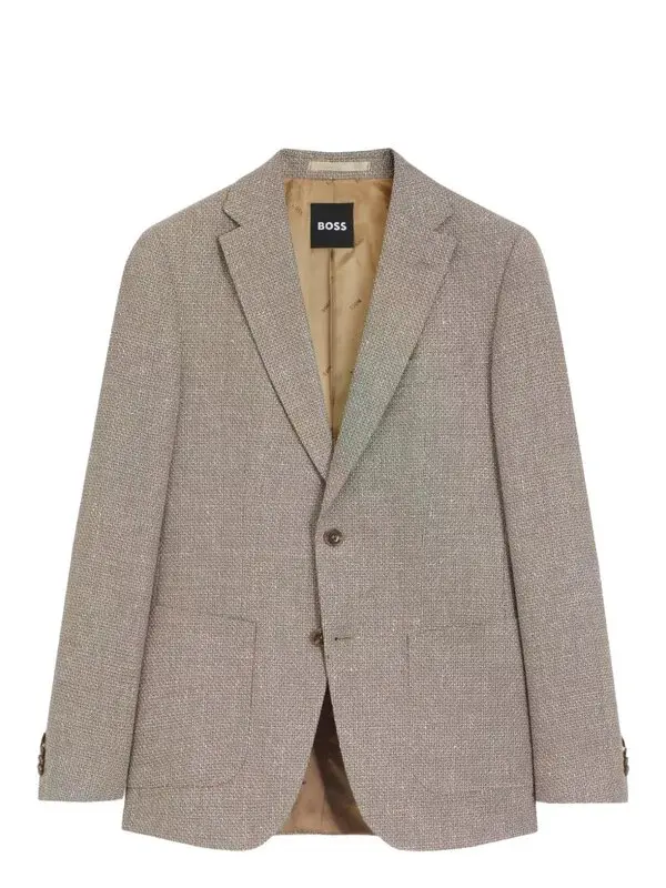BOSS Slim-fit Single-breasted Blazer - Neutrals