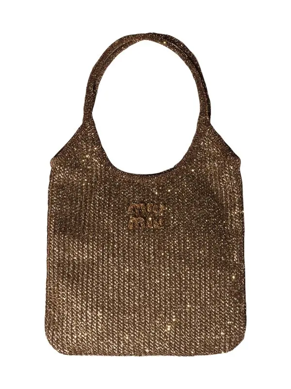 Miu Miu Mesh-sequin Tote Bag - Brown