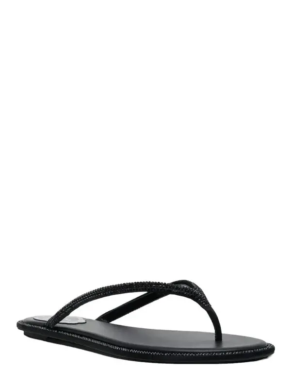 Rene Caovilla Crystal-embellished Sandals - Black