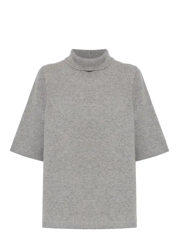Alaïa Cashmere Ribbed Turtleneck Sweater - Grey